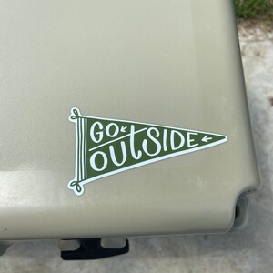 Go Outside Vinyl Sticker - Etsy
