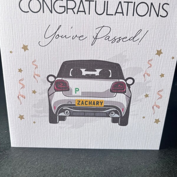 Personalised Congratulations Driving Test Greetings Card - Passed ...