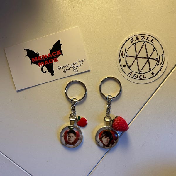 Strawberry Sam Keychain - Etsy