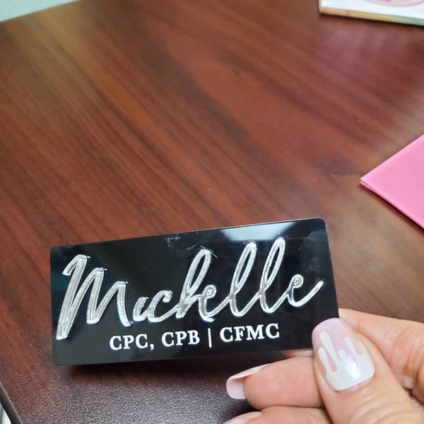 Custom Acrylic Name Badge Magnetic Name Badge Acrylic Name Plate ...