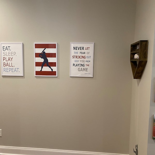 Baseball Decor for Boys Room, Baseball Wall Art, Baseball Art for Boys ...
