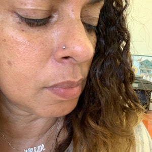 Small Purple Nose Stud 925 Sterling Silver Purple Nose Ring | Etsy