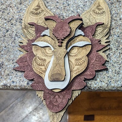 7 Layer 3D Rectangular Map of the World, Multi layer Panel,laser Cut ...