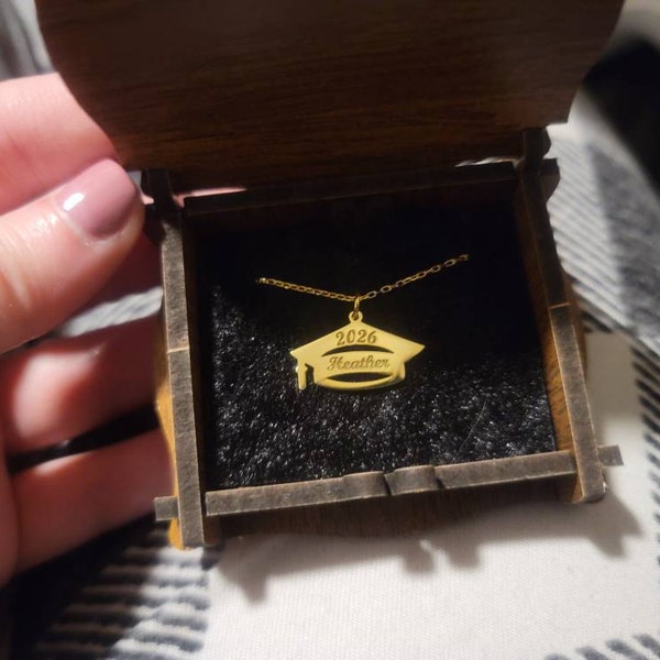 Personalized Graduation Necklace, School Engraved Necklace, College ...