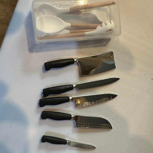 1:6 Scale Cooking Utensil Set Miniature Spatula Soup Ladle Scraper ...