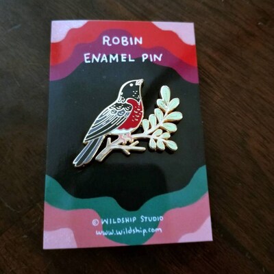 Robin Enamel Pin Lapel Pin Badge - Etsy