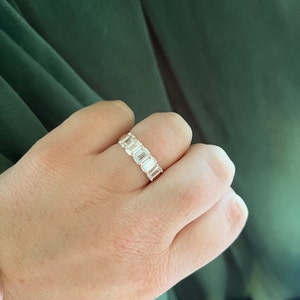 4 Carat Lab Diamond Ring / 4 CT Elongated Cushion Diamond / - Etsy