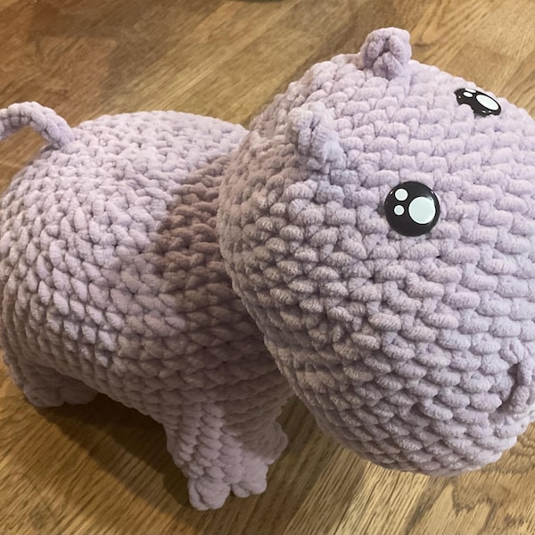 Crochet Hippo Plushie Hippopotamus Pattern PDF - Etsy