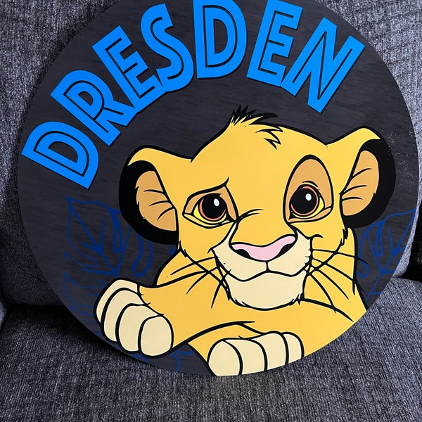 Lion Sign, Personalized Nursery Decor, Jungle Nursery Decor, Boys Room ...