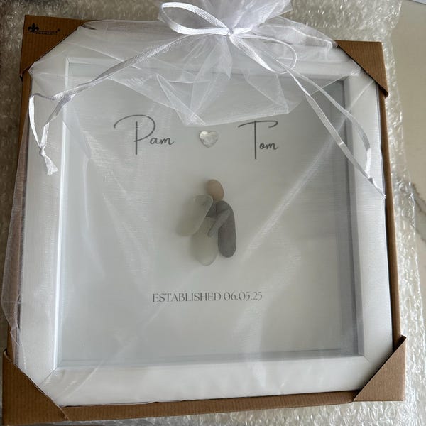 Engagement Gift Coastal Wall Art Sea Glass Art Wedding Gifts ...