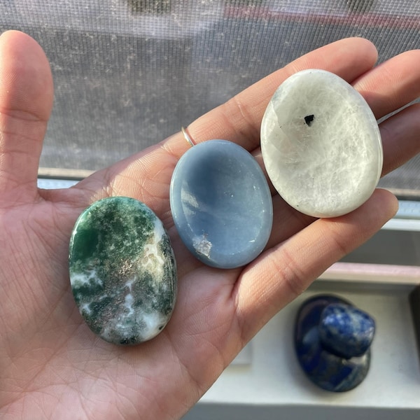 Natural Crystal Worry Stones - HUGE Assortment, Choose Your Gemstone ...