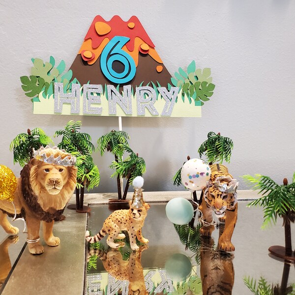 Cheetah Cub Cake Topper/safari Party Cake/safari Animal Cake Toppers ...