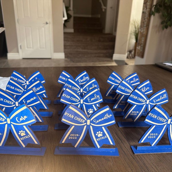CHEERLEADER BOW PLAQUE + Cheerleader Award + Cheer Coach Gift + Senior ...