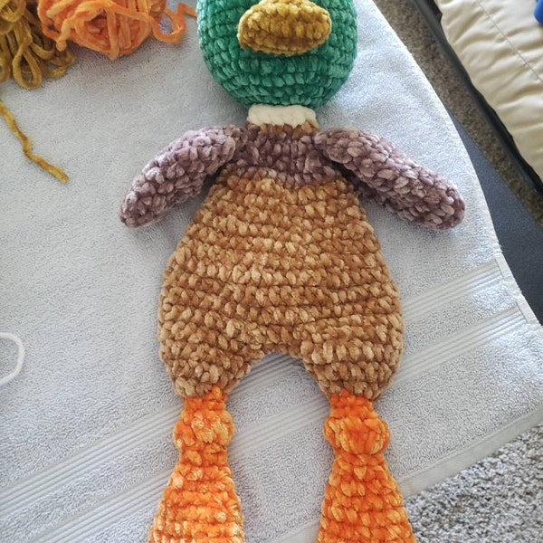 No-sew Miles Mallard Duck Snuggler Crochet PATTERN Duck Amigurumi ...