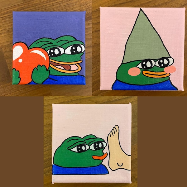 Peepopout | Peepo Painting | Canvas Painting | Meme Frog | Twitch Peepo ...