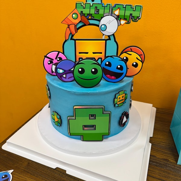 Geometry Dash Cake Topper - Etsy