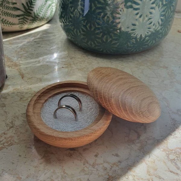 Oak Wood Box Round Box Small Box for Trinket Box for Jewelry Box for ...