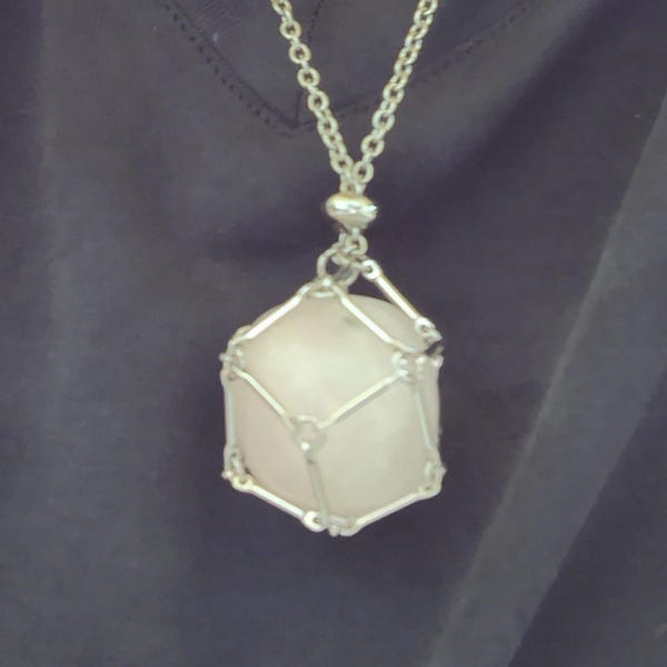 Titanium Steel Gem Holder Necklace , Titanium Steel Crystal Holder ...