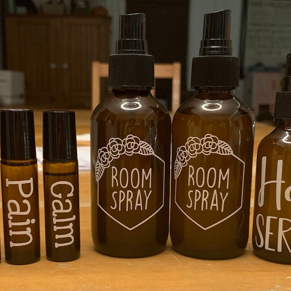Essential Oil Roller Bottle Labels 10 Ml, Essential Oil Labels, Roller ...