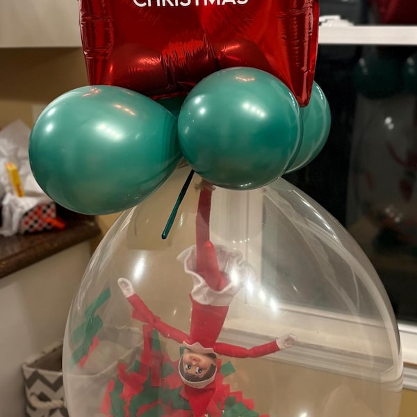 Personalised Elf Arrival Balloon Kit ELF BALLOON Elf POP Balloon - Etsy