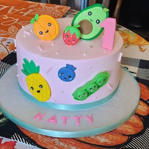 Fruit and Vegetables Cake Topper, Fruit Cake Decor, Fruit and Vegetable ...