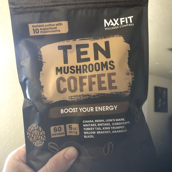 Mushrooms Instant Coffee Organic 60 Servings / Immune Boosting Coffee ...