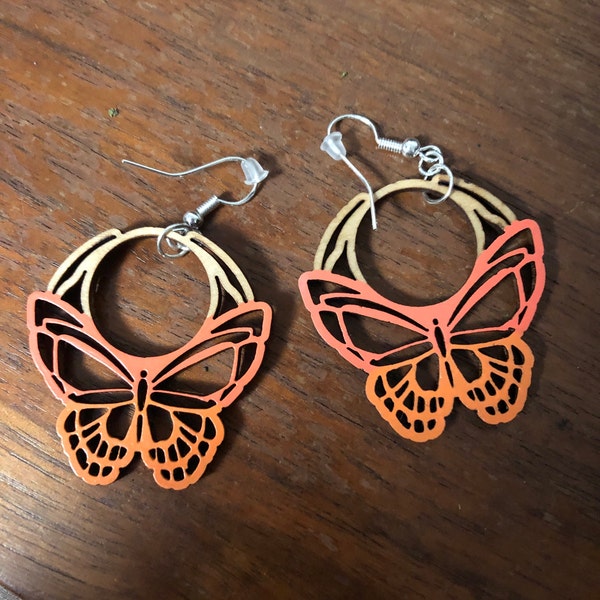 Luna Moth Neon Green Translucent Acrylic Dangle Earrings - Etsy
