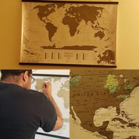 Unique Wedding Gift for Couple Scratchable Travel Map With - Etsy UK