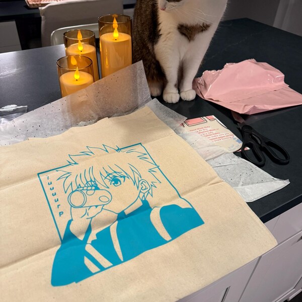 Anime Man Tote Bag Anime Boy Blue Tote Bag Anime Tote Bag Anime Gift ...