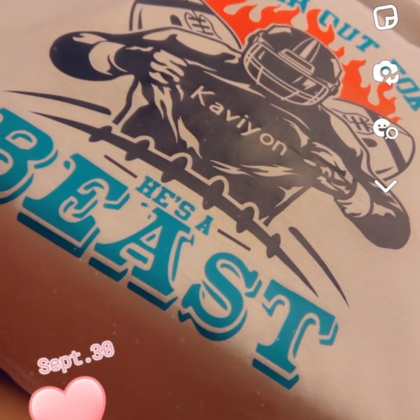 Watch Out He's a Beast Svg | Football Player Svg | Football Name ...