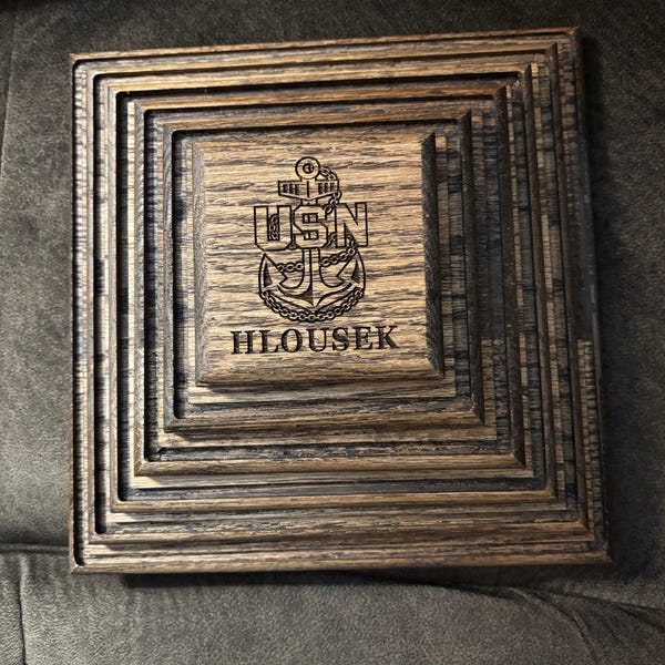 Spinning Pyramid Challenge Coin Holder - Handmade Coin Display for ...