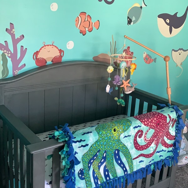 Ocean Baby Mobile, Sea Creatures Crib Mobile, Nautical Cot Mobile ...