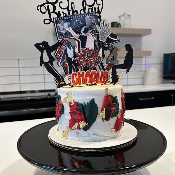 King of Pop Cake Topper | MJ Cake Topper | Michael Jackson Cake Topper ...