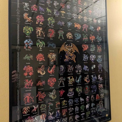 Final Fantasy 1 Retro NES Style Poster 4 Fiends Chaos Monsters & Heroes ...
