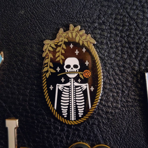 Skeleton "jackie" Pin // Artist Series Pin by Tinycup Needleworks ...
