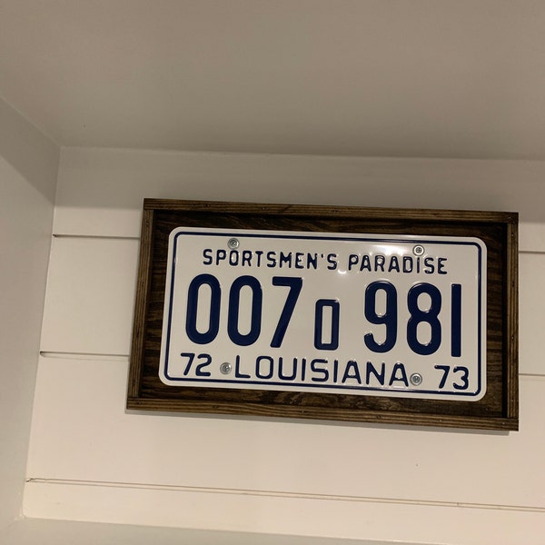 Rustic Wood Display Frame: License Plate, Picture, Award, or Diploma - Etsy