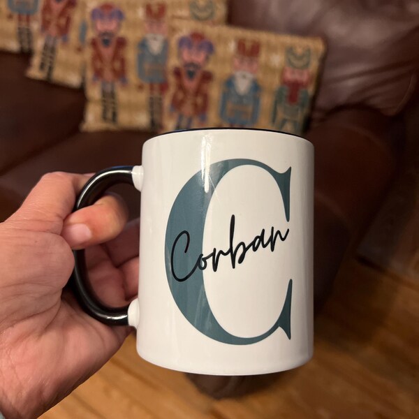 Name Mug, Personalized Name Mug, Mug for Him, Monogram Mug for Men ...