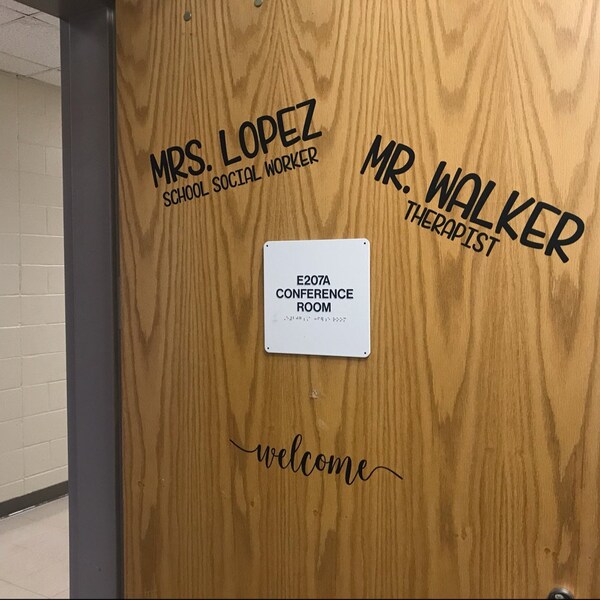 Personalized Teacher Decal Teacher Name Desk Decal Vinyl Decal for ...