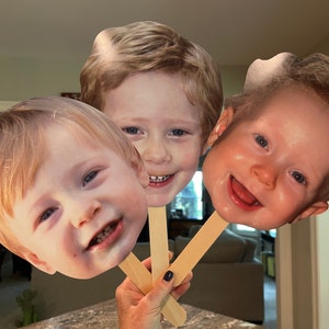 Face on A Stick Digital File Party Favor Face Fan Sports Game ...