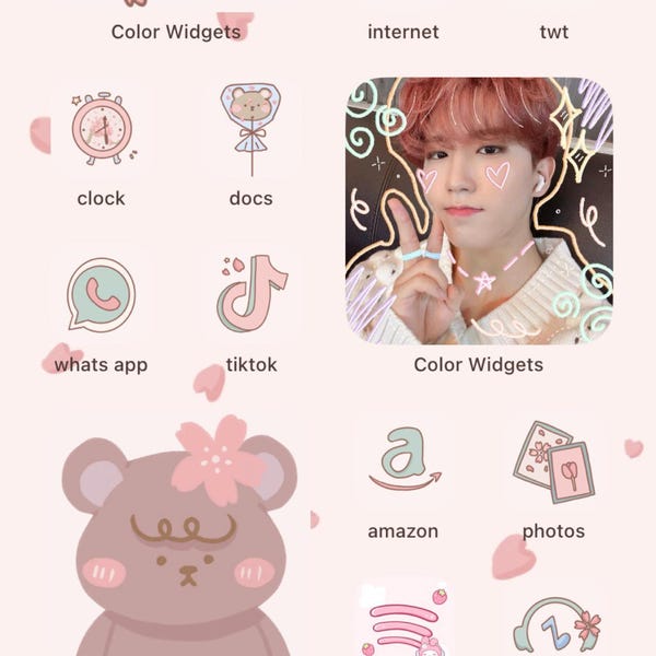 CUTE SAKURA Hand Drawn Icon Pack With Wallpapers | Cherry Blossom App ...