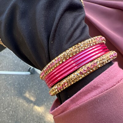 Izhaar Indian Purple Color Polki Reverse AD Necklace With Earrings ...