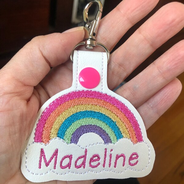 Rainbow Bag Tag, Personalized Luggage Tag, Personalized Name Tag ...
