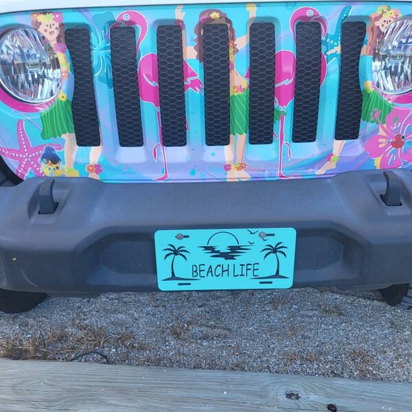 Beach Life Car Tag | Riverside Designs Coastal Metal Art - Etsy