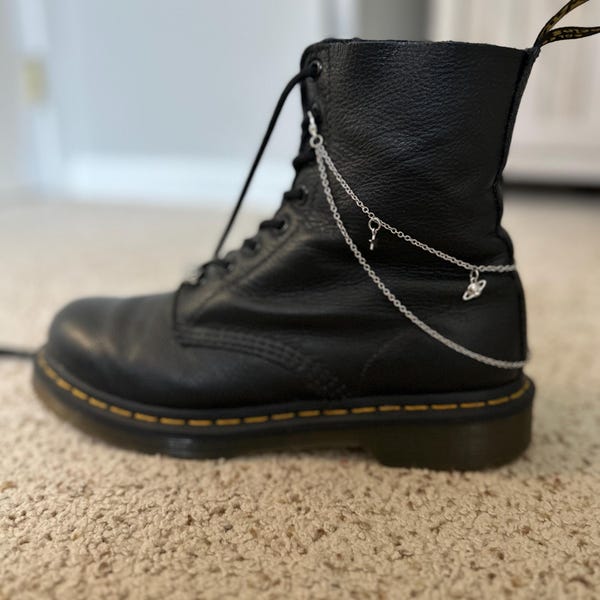 Double Wrap Boot Chain With Charms - Doc Martens - Silver Star - Etsy