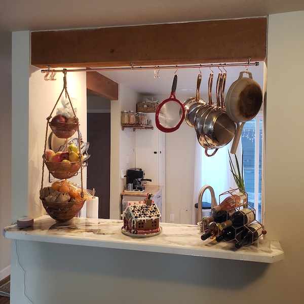 Pan Rail, Copper and Chrome-pan Rack-pan Rails-copper Pan Rack-copper ...