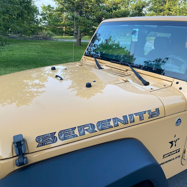 Custom Topographical Map Lettering Sticker Decal for Hood With an ...