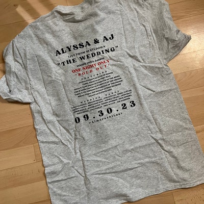 Custom Wedding T-shirt Movie Premiere/concert Tee for Wedding Favors or ...