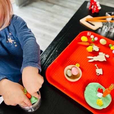 Honey Bee Sensory Kit Play Dough Sensory Bin Pollinator Toddler Gift ...