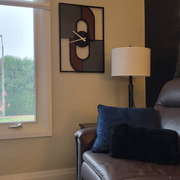 Abstract Wall Clock, Unique Wall Clock for Room, Large Clocks for Wall ...