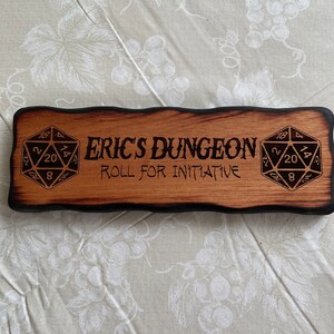 Personalized Rustic Dnd Wood Sign Dungeons and Dragons - Etsy